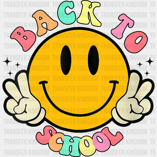 Back To School Smiley - Back To School DTF Transfer