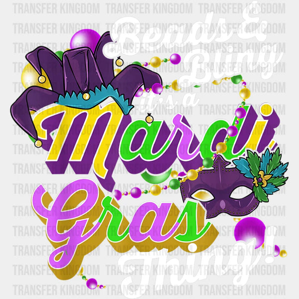 Beads & Bling It's a Mardi Gras Thing! Mardi Gras Colorful Design - Ma