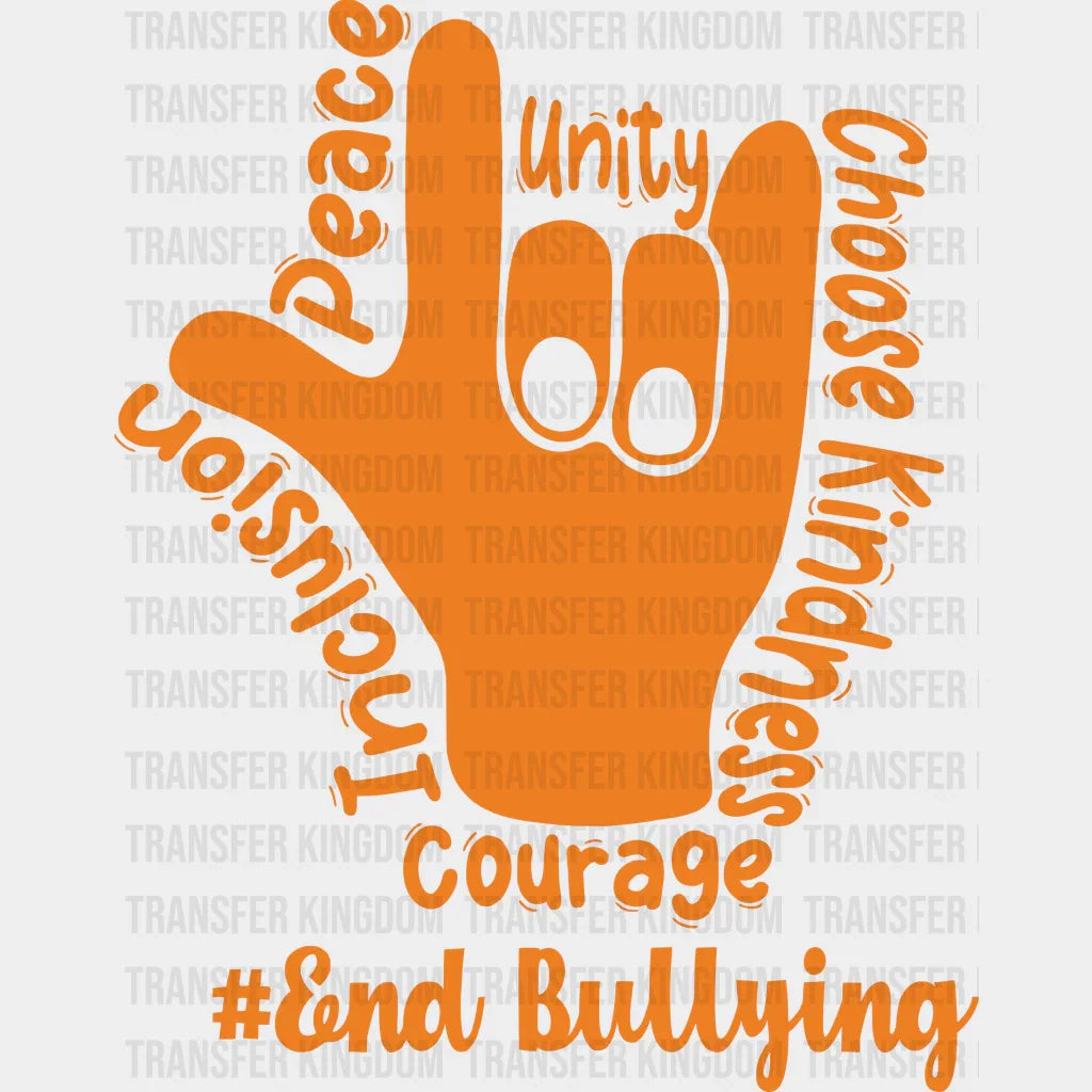 End Bullying Choose Kindness - Anti Bullying Iron On DTF Transfer