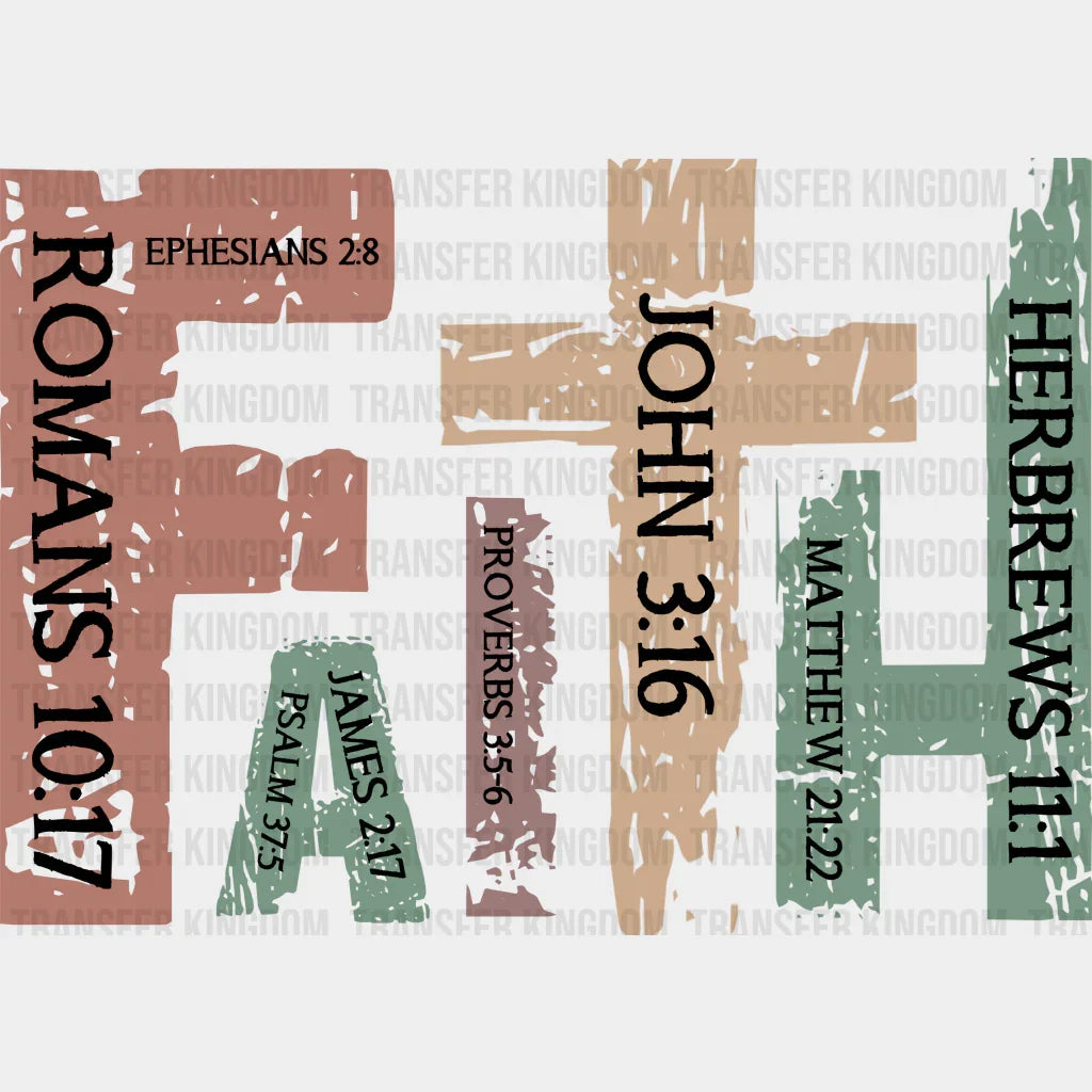 Faith Cross Design - Christianity DTF Transfer