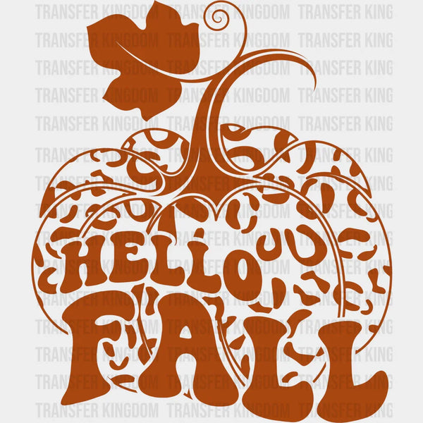 Hello Fall Pumpkin - Fall DTF heat transfer