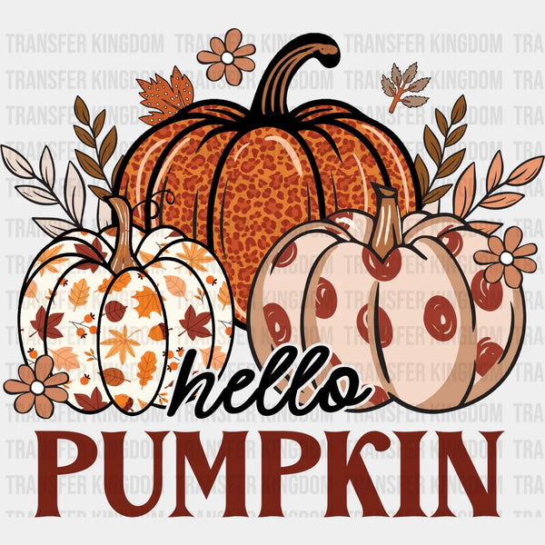 Hello Pumpkin Colorful Pumpkins - Fall DTF Transfer