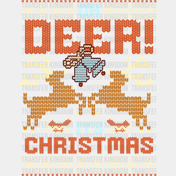 Oh Deer It's Christmas - Christmas DTF Transfer – Transfer Kingdom