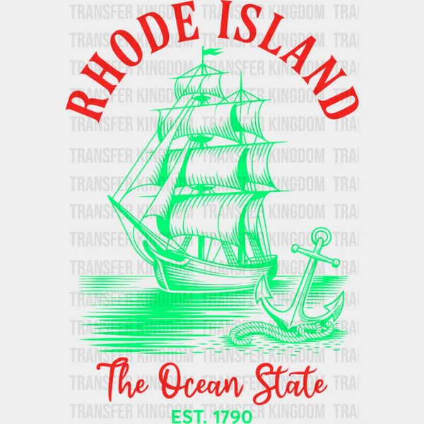 Rhode Island The Ocean State - States & Cities DTF Transfer