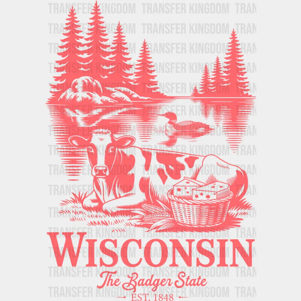 Wisconsin The Badger State - States & Cities DTF Transfer