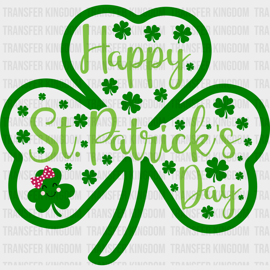 Clover St Patricks Day Design Dtf Heat Transfer