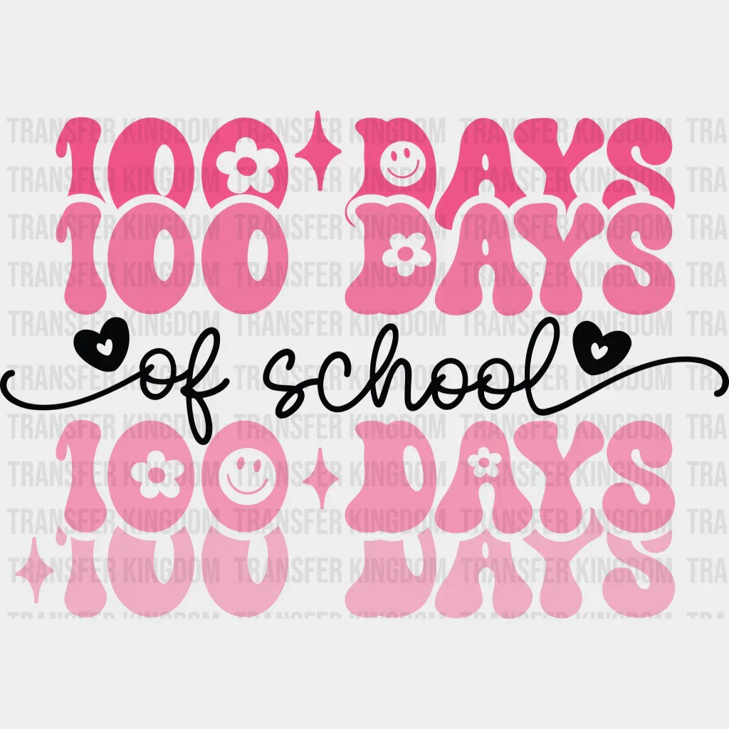 Pink 100 Days Of School Design - DTF heat transfer