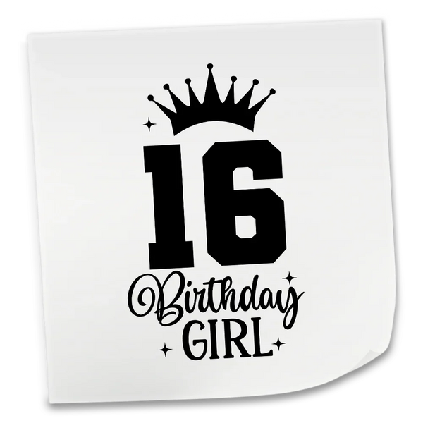 Sweet 16 DTF Transfers – Fun & Durable Birthday Designs – Transfer Kingdom