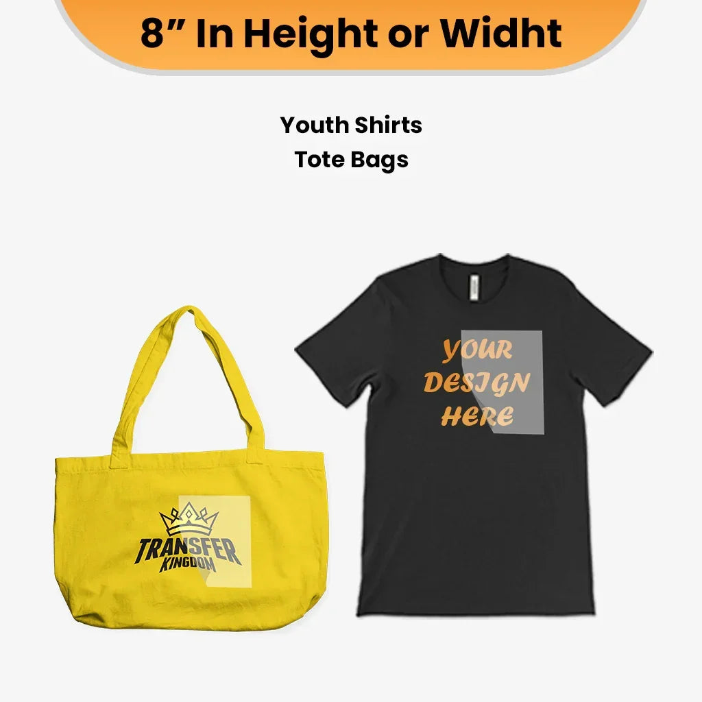 Custom DTF Transfers by Size