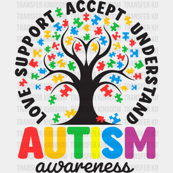 Autism Awareness Tree Design - Autism Awareness DTF Transfer