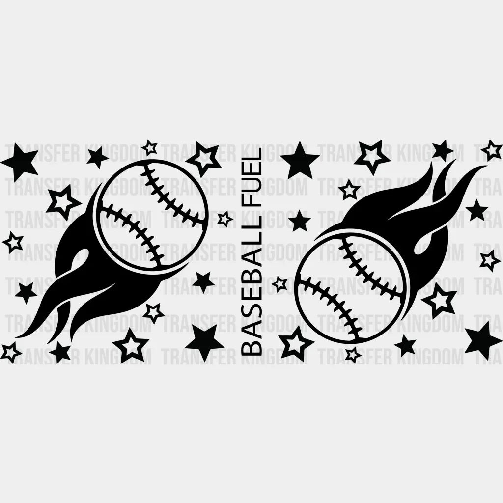 Baseball Fuel Design - Baseball Cup Wrap UV Sticker Permanent UV DTF D