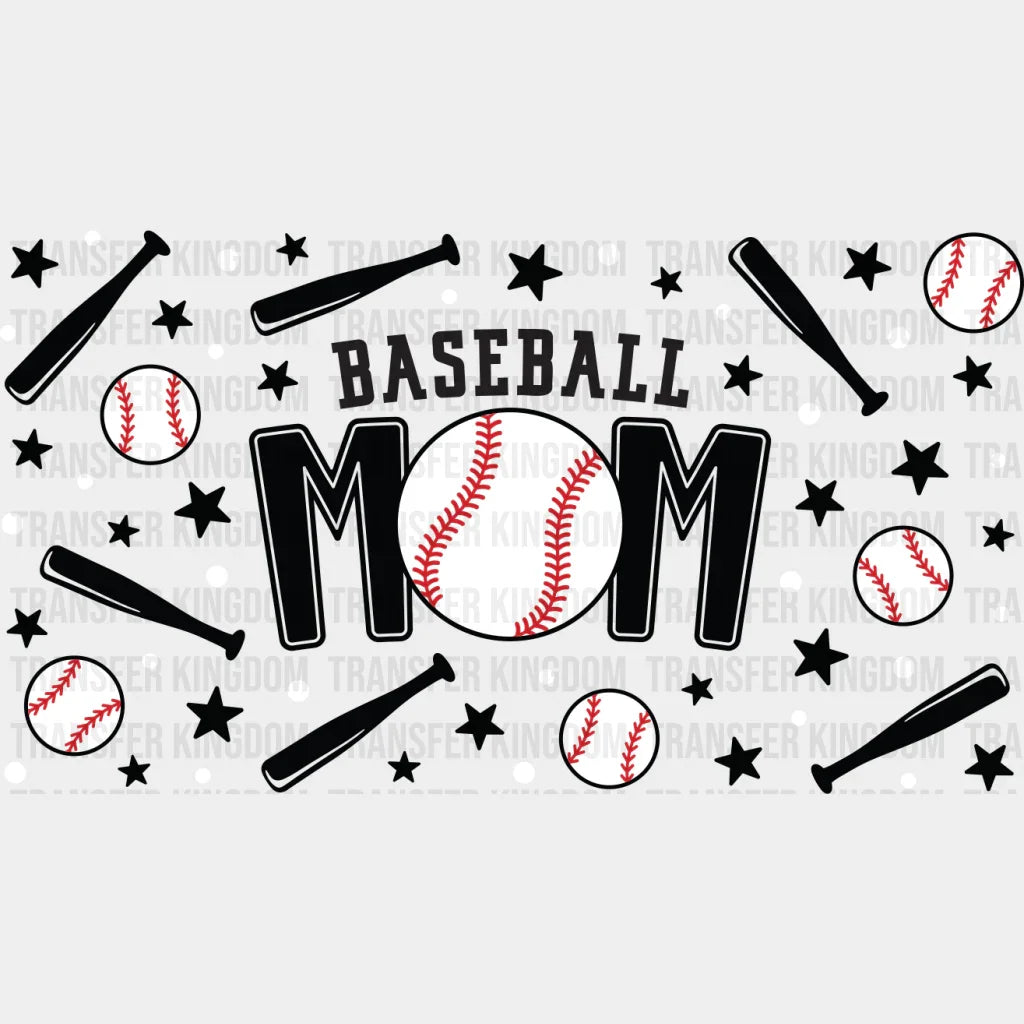 Baseball Mom - Baseball Cup Wrap UV Sticker Permanent UV DTF Decal