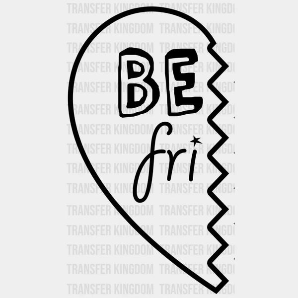 Best Friend Half Heart Fancy Matching Design - DTF heat transfer