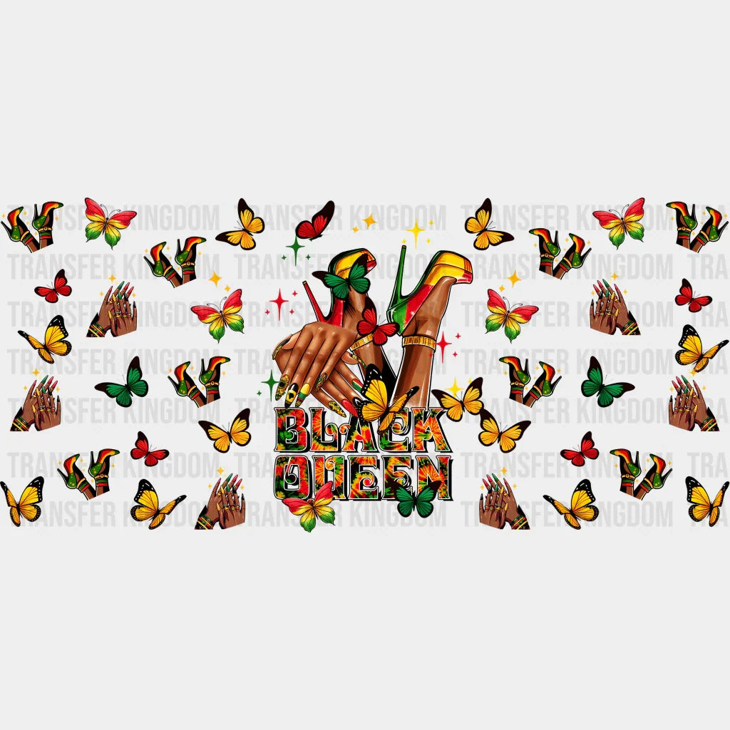 Black Queen - Black History Month Cup Wrap UV Sticker Permanent UV DTF ...