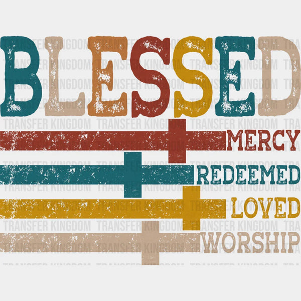 Blessed Colorful Design - Christianity DTF Heat Transfer – Transfer Kingdom