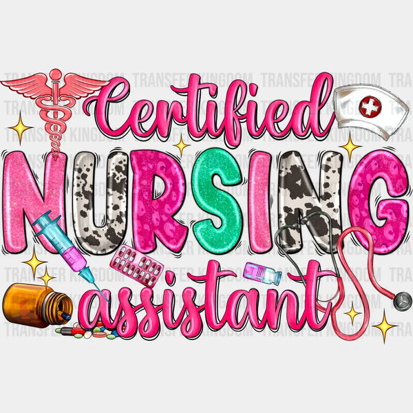 Certified Nursing Assistant Pink Design - Cna DTF heat transfer