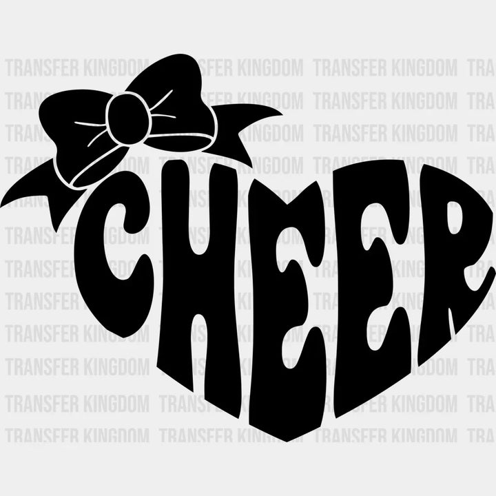 Cheer Heart Shape Design - Cheerleader DTF Heat Transfer