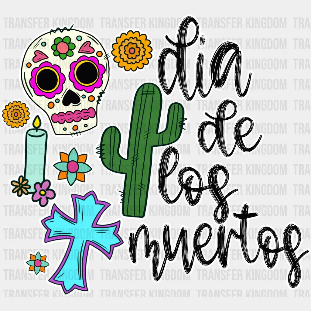 Dia De Los Muertos Doodles - Day Of The Dead DTF heat transfer