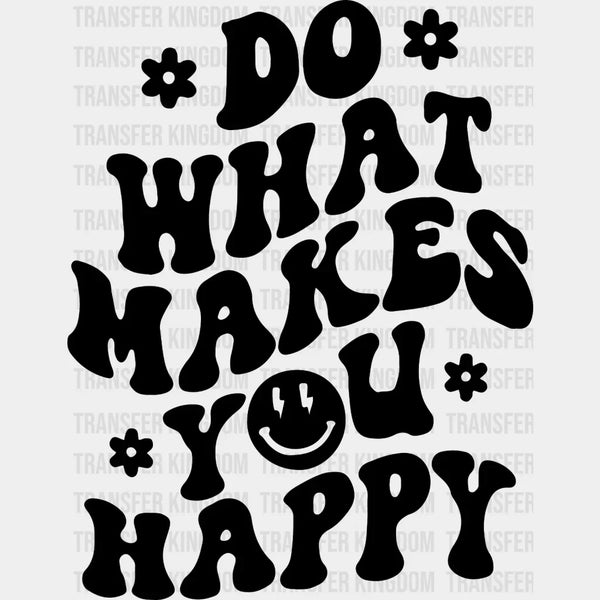 Do What Makes You Happy - Trendy - Retro - Preppy VSCO Smiley Face - D