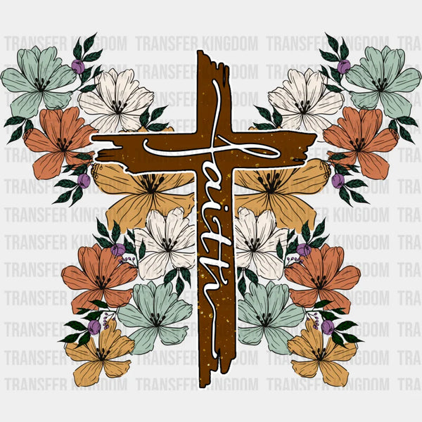 Faith Flowers Design - Christianity DTF Transfer – Transfer Kingdom