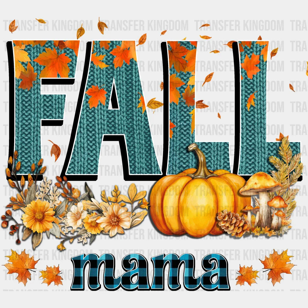 Fall Mama Blue Design - Fall DTF Transfer – Transfer Kingdom
