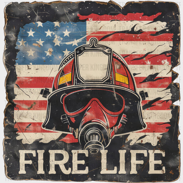Fire Life US Flag DTF Transfers For Fire Department – Transfer Kingdom