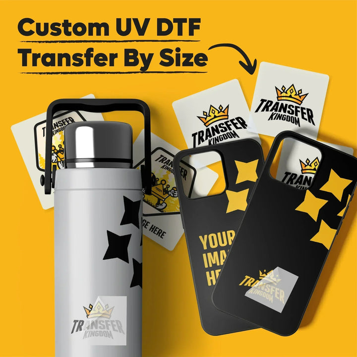 Custom UV Stickers By Size Permanent UV Decals – Transfer Kingdom