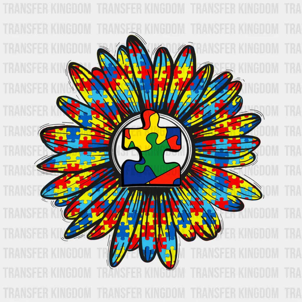 Flower Puzzle Piece Autism Awareness Design
