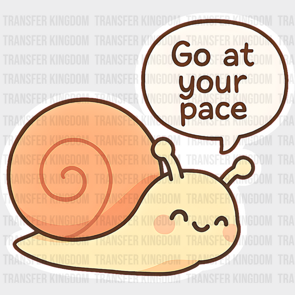 Go At Your Pace Snail - Minimal UV Sticker Permanent UV DTF Decal