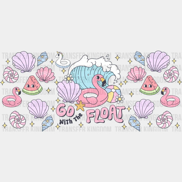 Go Float Flamingo - Summer Cup Wrap UV Sticker Permanent UV DTF Decal ...