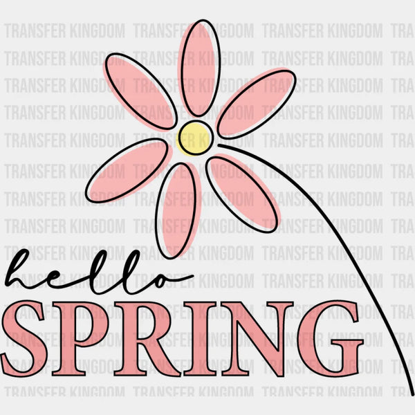Hello Spring Flower Design - Spring DTF heat transfer – Transfer Kingdom
