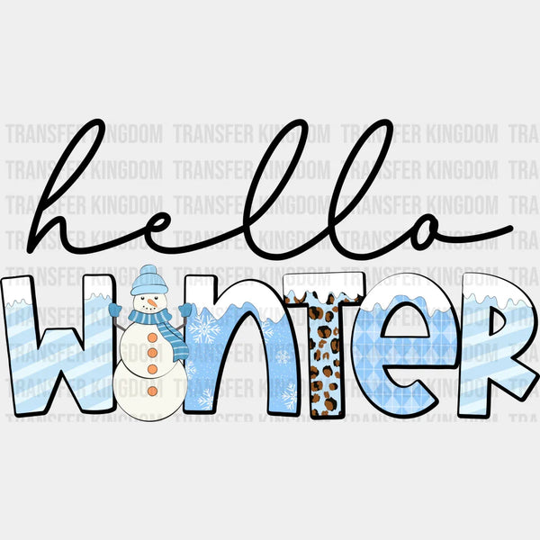 Hello Winter Cursive Design - Winter Iron On DTF Transfer – Transfer ...