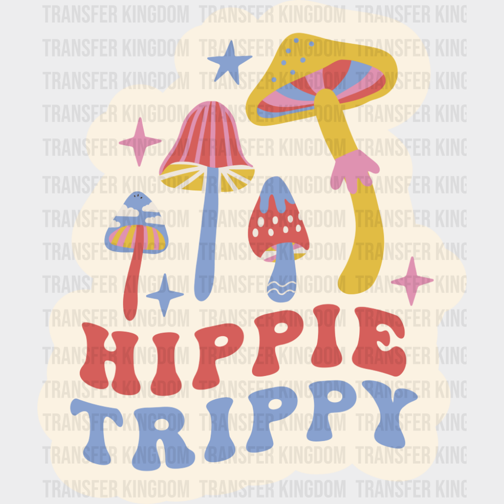 Hippie Trippy Mushroom - Minimal UV Sticker Permanent UV DTF Decal