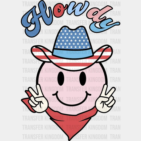 Howdy American Cowboy - 4th Of July DTF Transfer