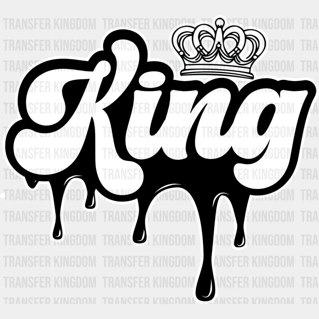 King and Queen Dripping Design - King-Queen DTF heat transfer