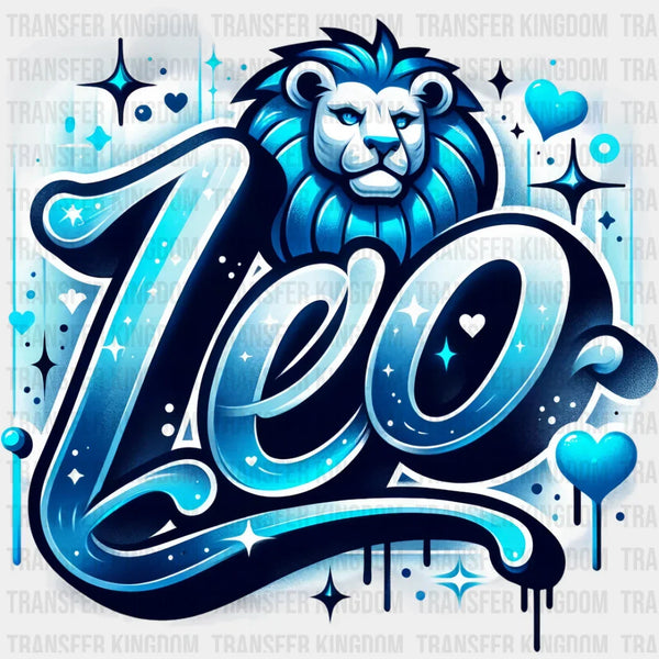 Leo Blue And Pink - Zodiacs & Horoscopes DTF Transfer – Transfer Kingdom
