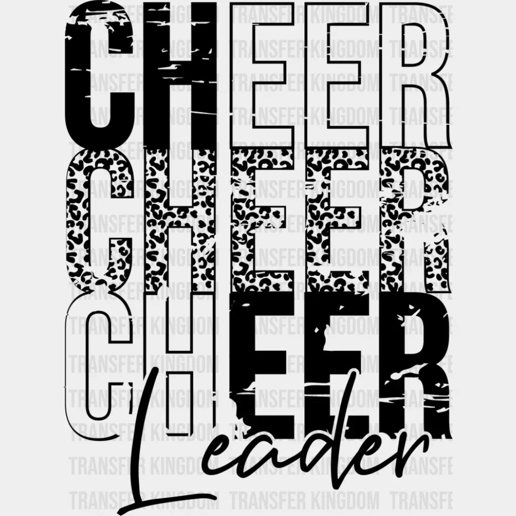 Leopard Cheer Cheer Leader Design - Cheerleader DTF Heat Transfer