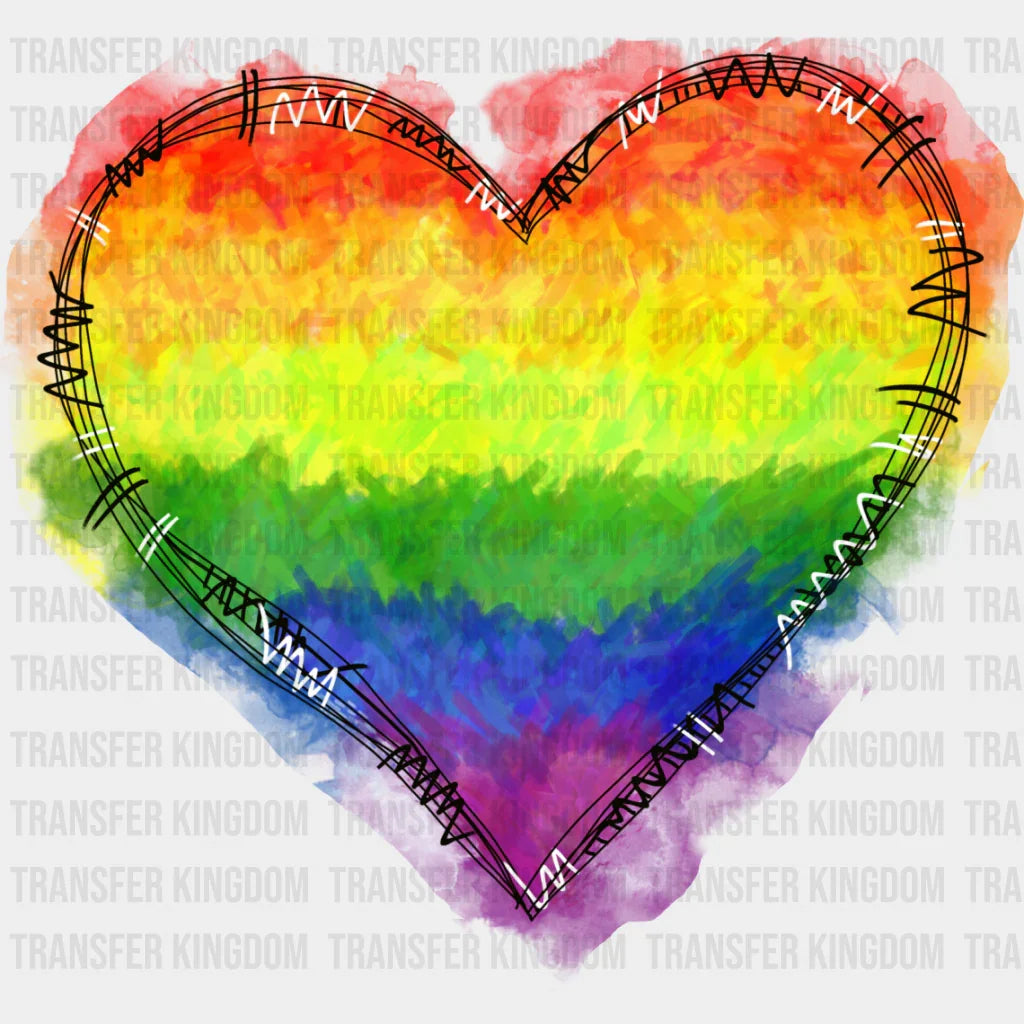 LGBTQ+ Heart - LGBTQ+ DTF Transfer