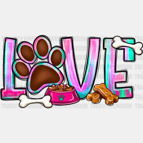 Love Paw Bones Design - Dogs DTF Transfer – Transfer Kingdom