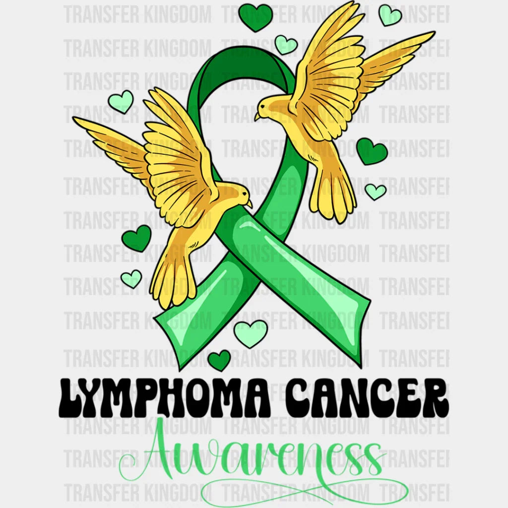 Lymphoma Awareness Bird Design - Lymphoma DTF heat transfer