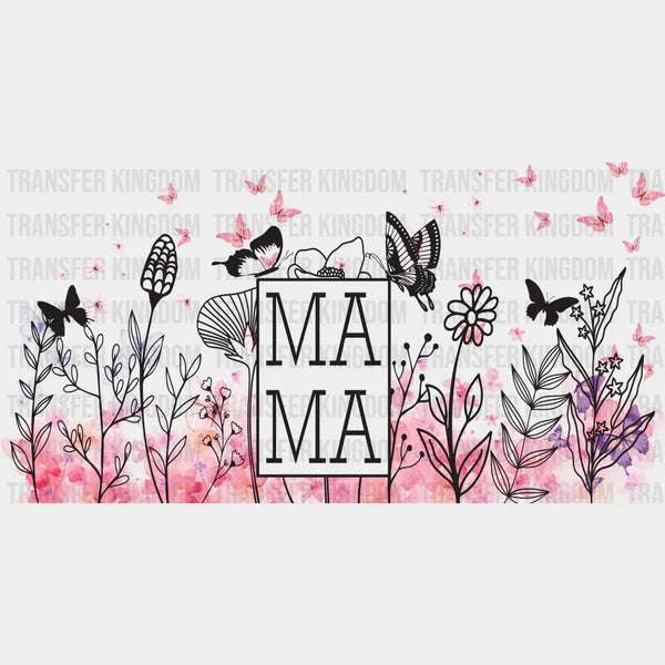 Mama Flowers And Butterflies - Mom Cup Wrap UV Sticker Permanent UV DT ...
