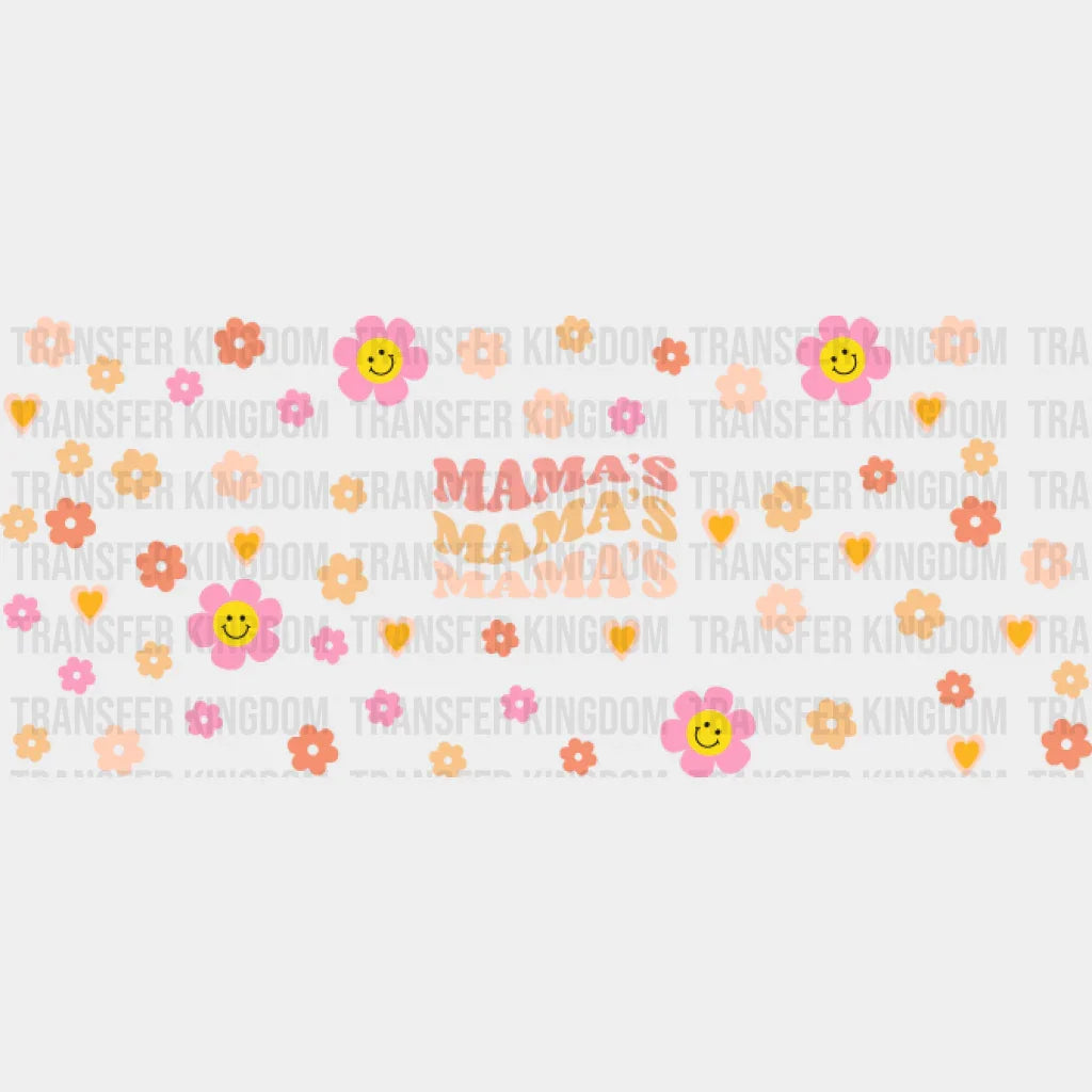 Mama's Flowers - Mom Cup Wrap UV Sticker Permanent UV DTF Decal
