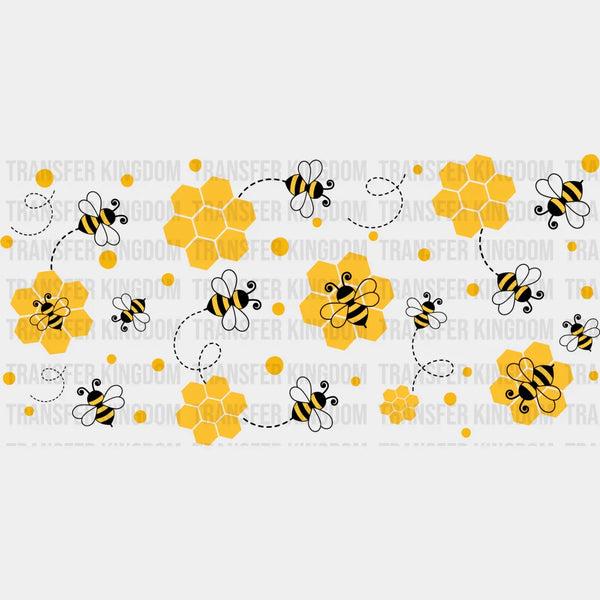 Many Bees Around Many Beehives UV DTF Transfer Cup Wrap UV DTF Sticker ...
