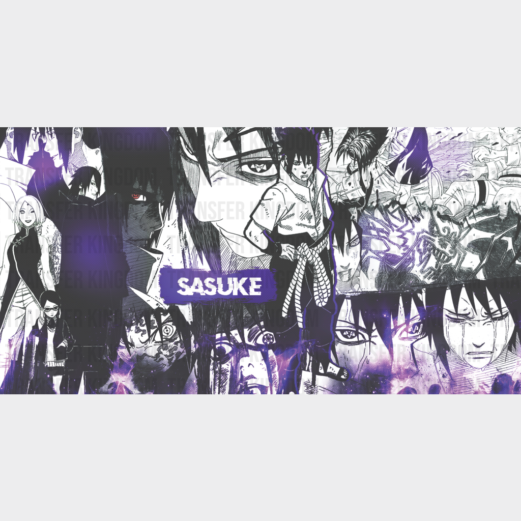 Naruto Sasuke Uchiha - Anime Cup Wrap UV Sticker Permanent UV DTF Decal