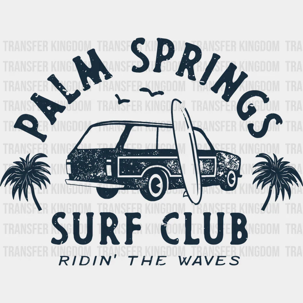 Palm Springs Surf Club Design - Surfing DTF Transfer