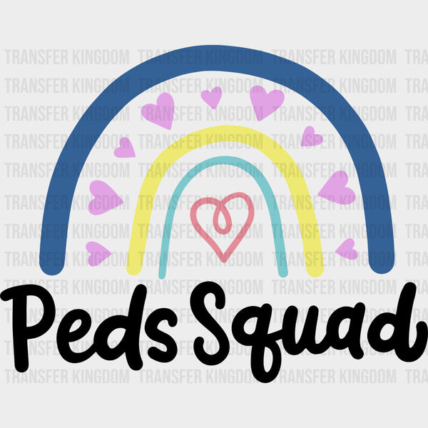 Peds Squad Rainbow Hearts Pediatric Nurse DTF Transfers – Transfer Kingdom