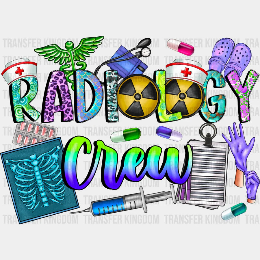 Radiology Crew Doodles Design - Radiology DTF Transfers