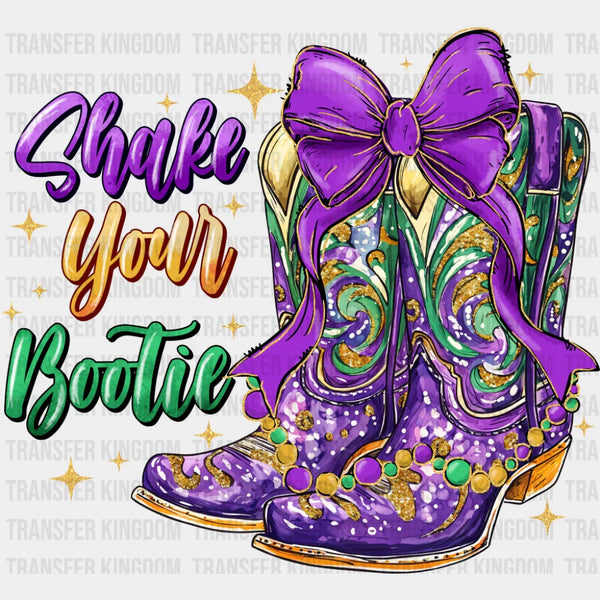 Shake Your Bootie Boots - Mardi Gras DTF Transfer