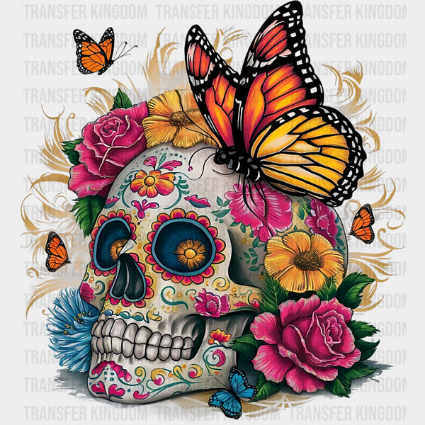 Skull and Butterfly Day of the Dead DTF Transfers – Transfer Kingdom