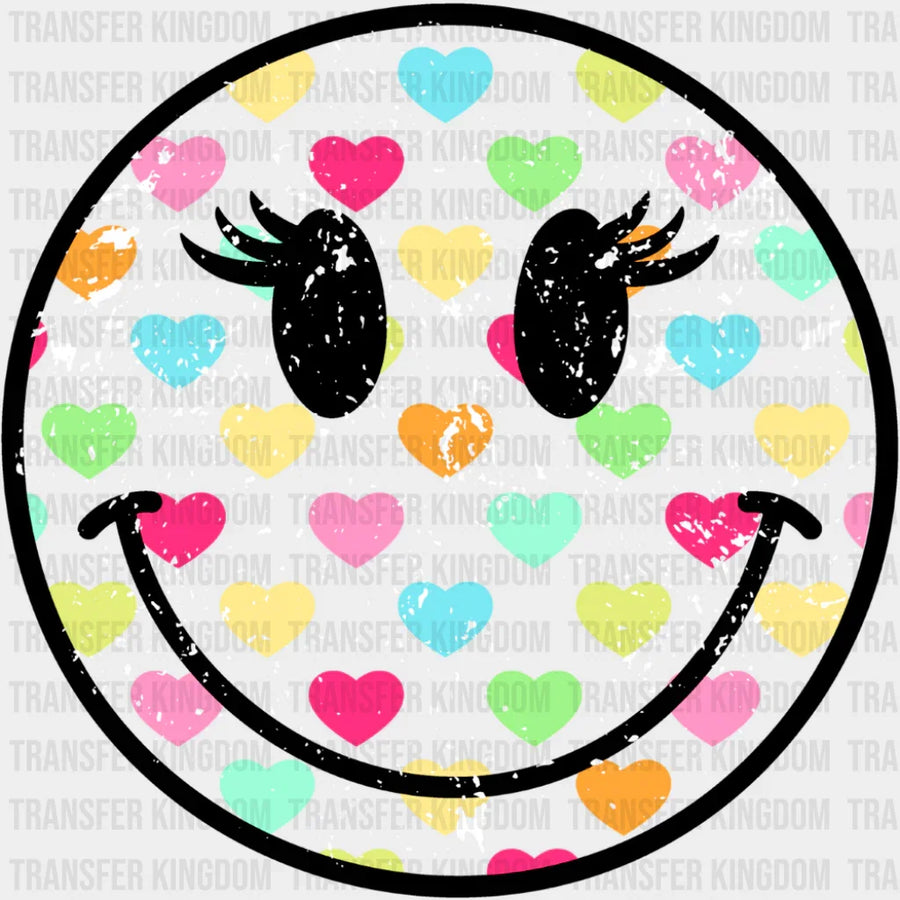 Smileys Colorful Hearts - Valentine's Day DTF Transfer – Transfer Kingdom